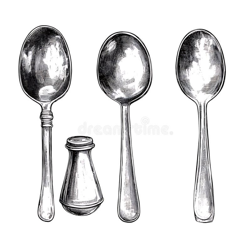 Spoon Pencil Drawing