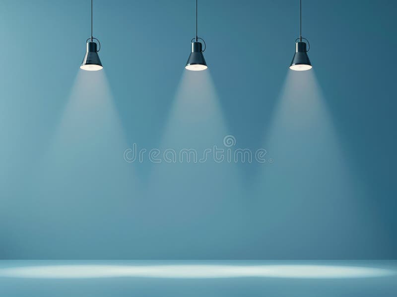 Three Spotlights Hanging from Ceiling Stock Photo - Image of electrical ...