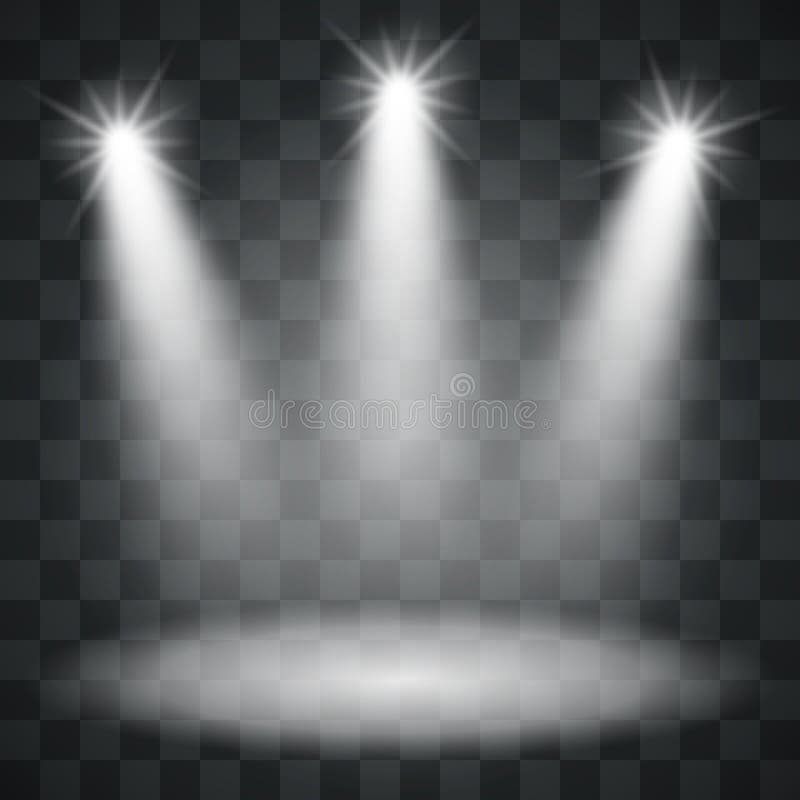 Three Spotlights Template stock vector. Illustration of bright - 144743602