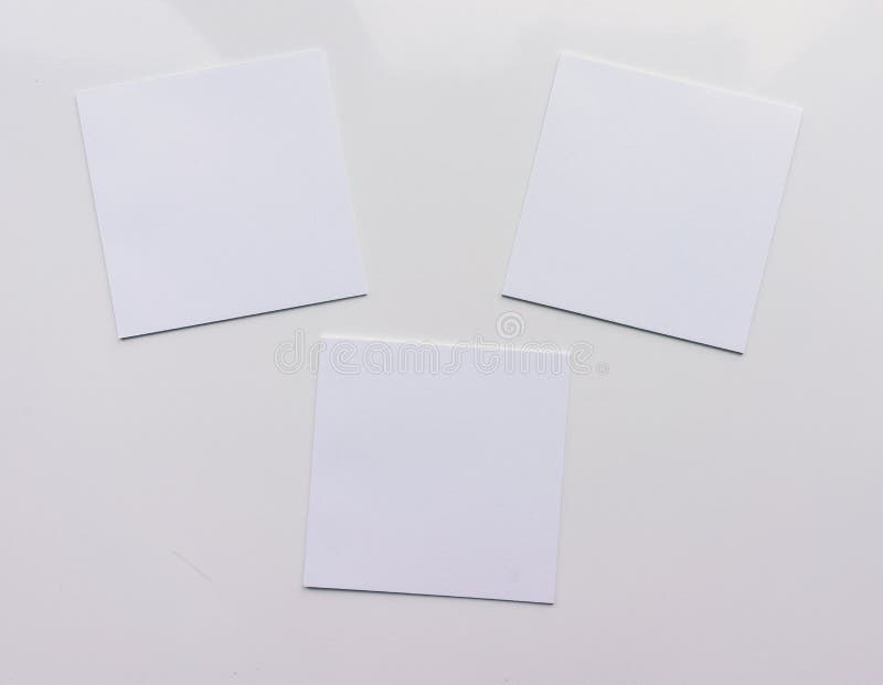 Three Square Sheet on a White Background. Top View Stock Illustration ...