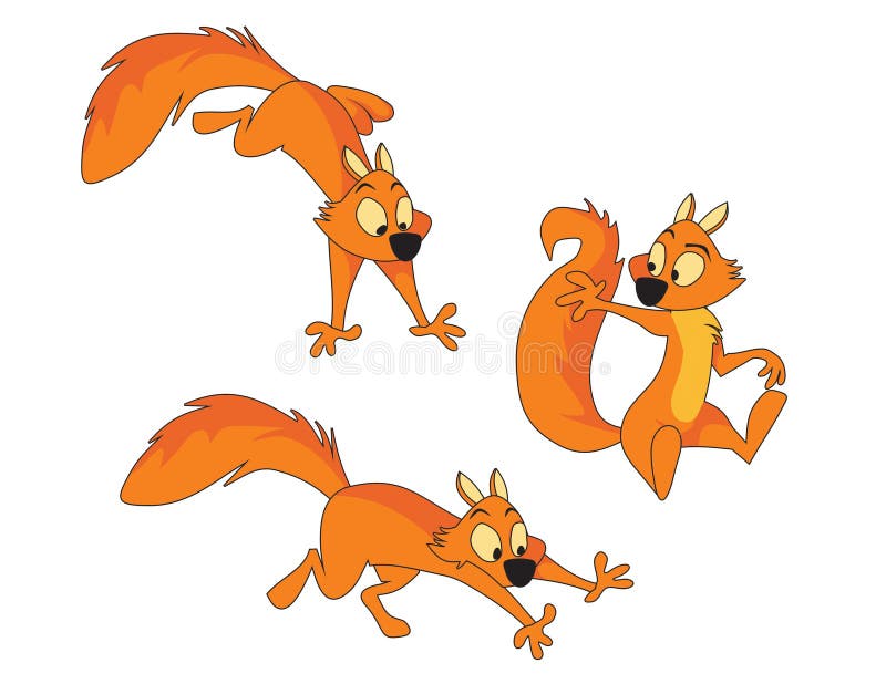 Three Squirrels Stock Vector Illustration Of Curious 17811858