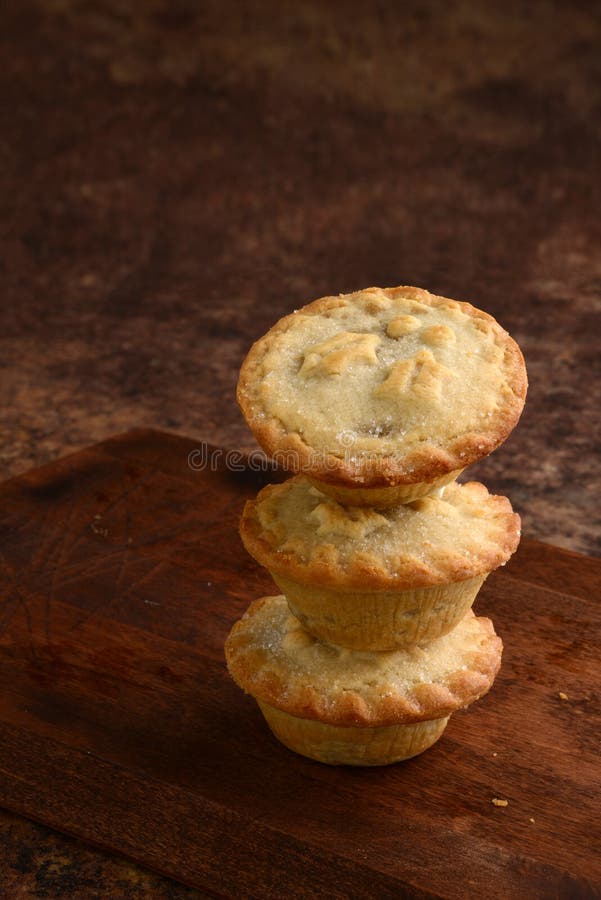 Three Stack of Mincemeat Pies Stock Photo - Image of nutrition, gourmet ...