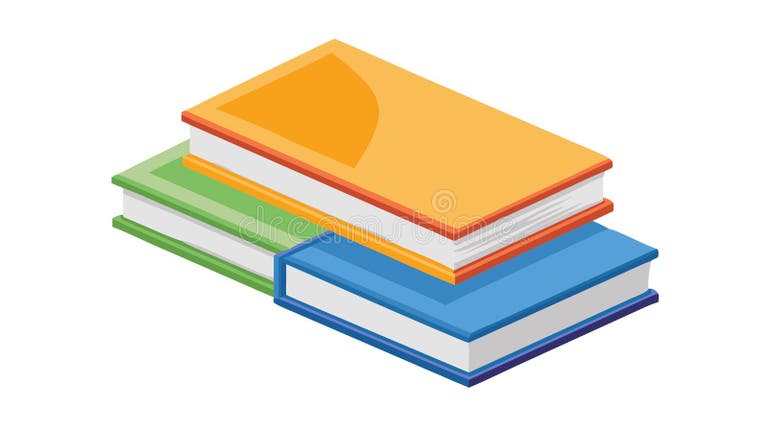 Three Stacked Books Icon, Comprehensive Learning Vector Design, Vector ...