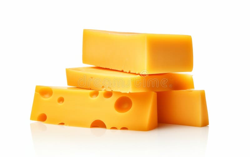 A Three Stacked Cheese Slices Stock Illustration - Illustration of ...