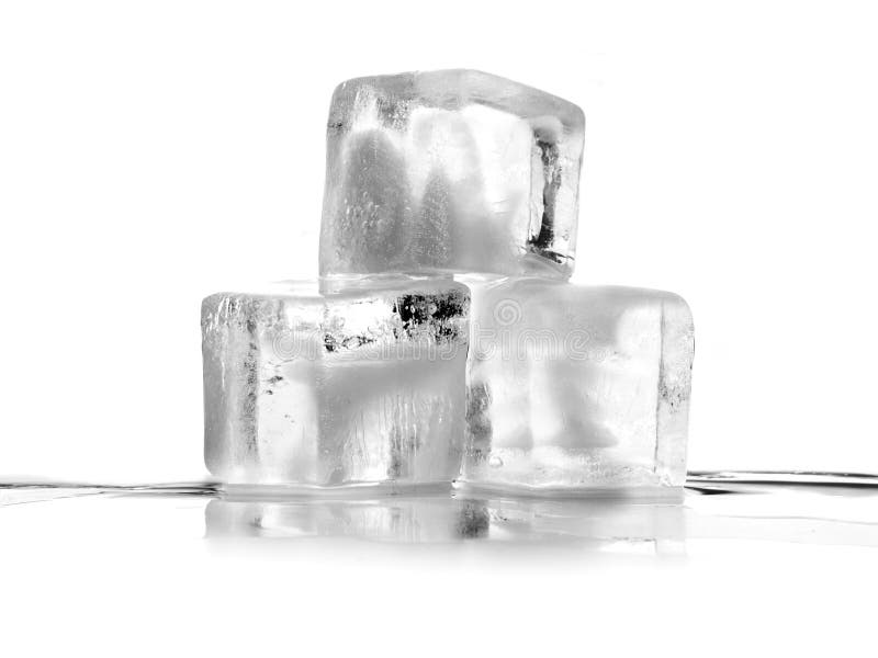 Three ice cubes stacked stock photo. Image of freezer - 26758874