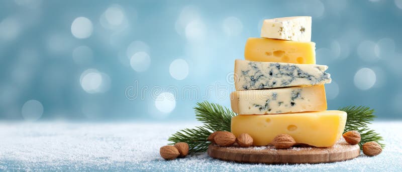 Three Stacked Pieces of Yellow Cheese on a White Background, Showcasing ...
