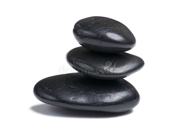 Three Stacked Stones stock image. Image of pebble, white - 6527753