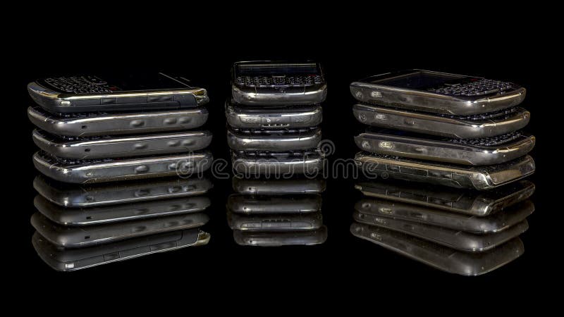 Three Stackes of Cell Phones Stock Photo - Image of unique, thumb: 53363866