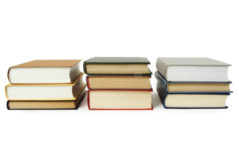 Stack of Books and One Opened Book Stock Image - Image of education ...