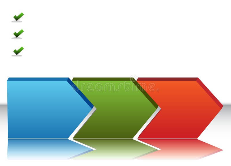 Three Stage Process Chart stock vector. Illustration of icon - 15520423