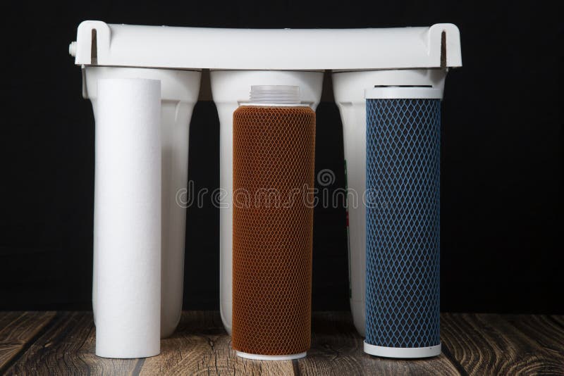 Three-stage Purification of Running Water.Water Filters Stock Photo ...