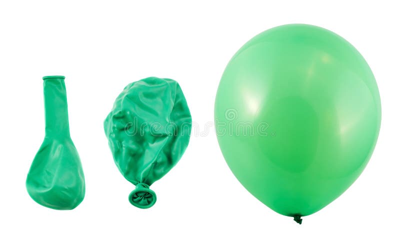 Three Stages Of Balloon Inflation Isolated Stock Image - Image: 46373723