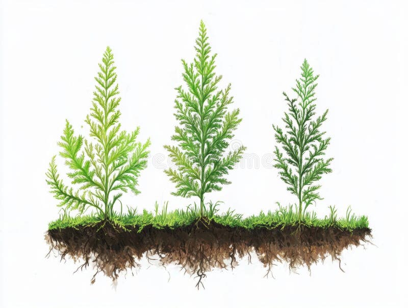 Three Stages of Growth, a Visual Representation of Plant Development ...