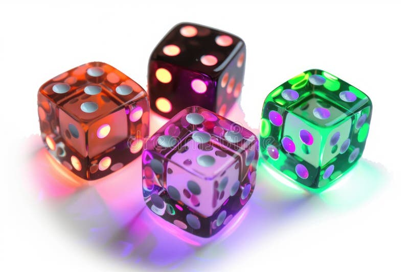 Three Standard Six-sided Dice Placed Together on a Flat Surface Stock ...
