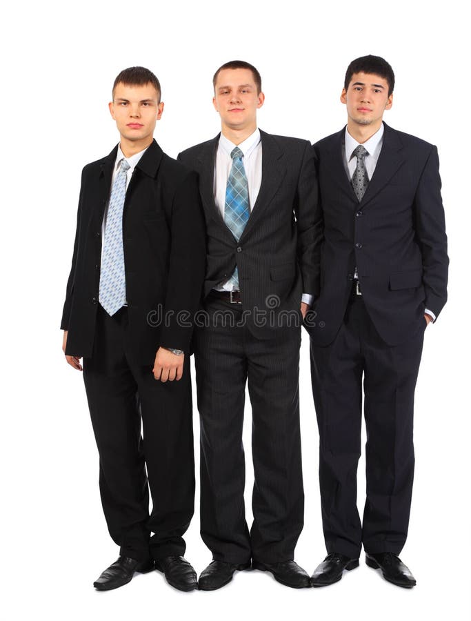 Three Standing Young Businessmen Stock Image - Image of confident ...