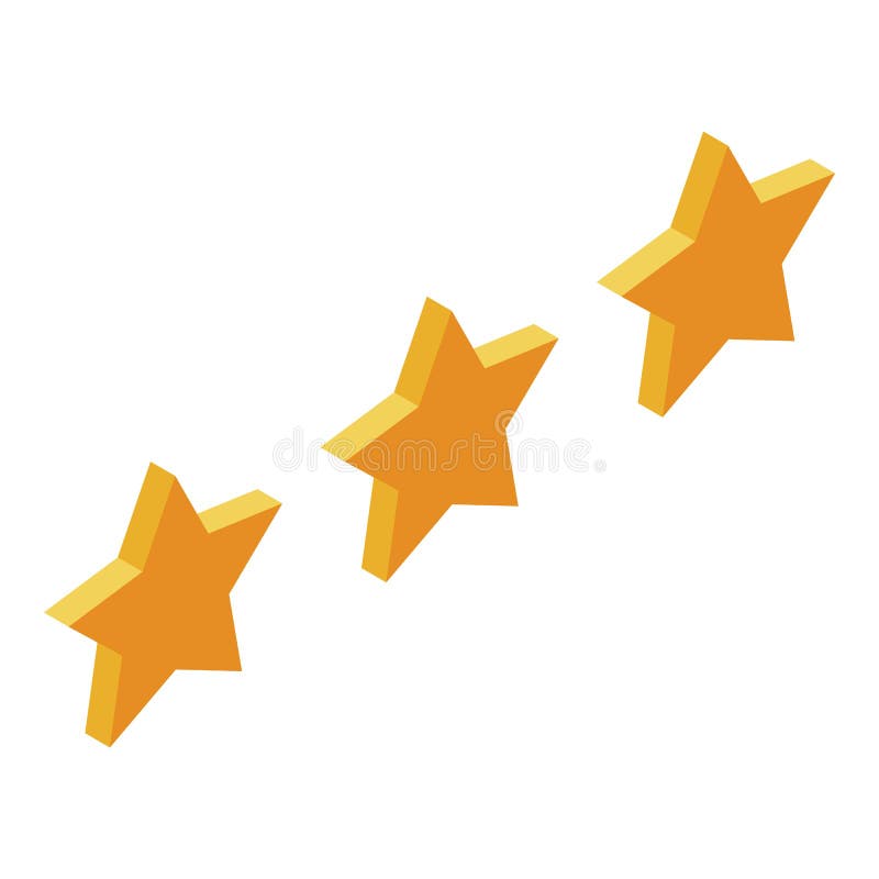 Three Star Rating Alternate Flat Round Icons Stock Vector ...