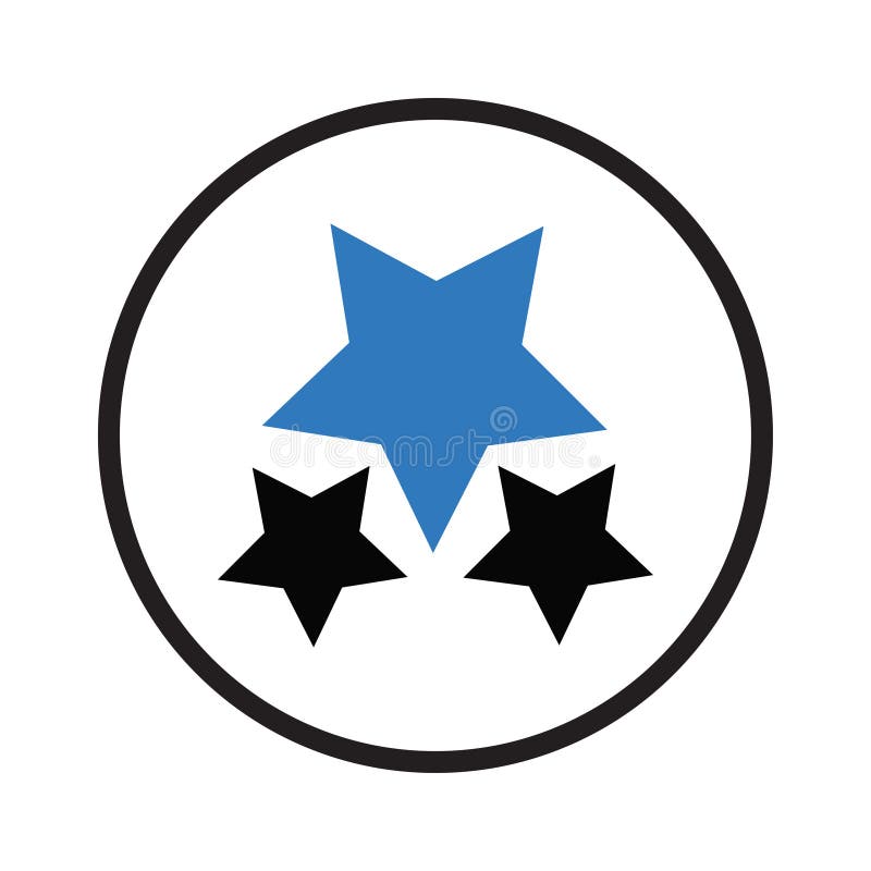 Three star icon stock vector. Illustration of stars - 264376163