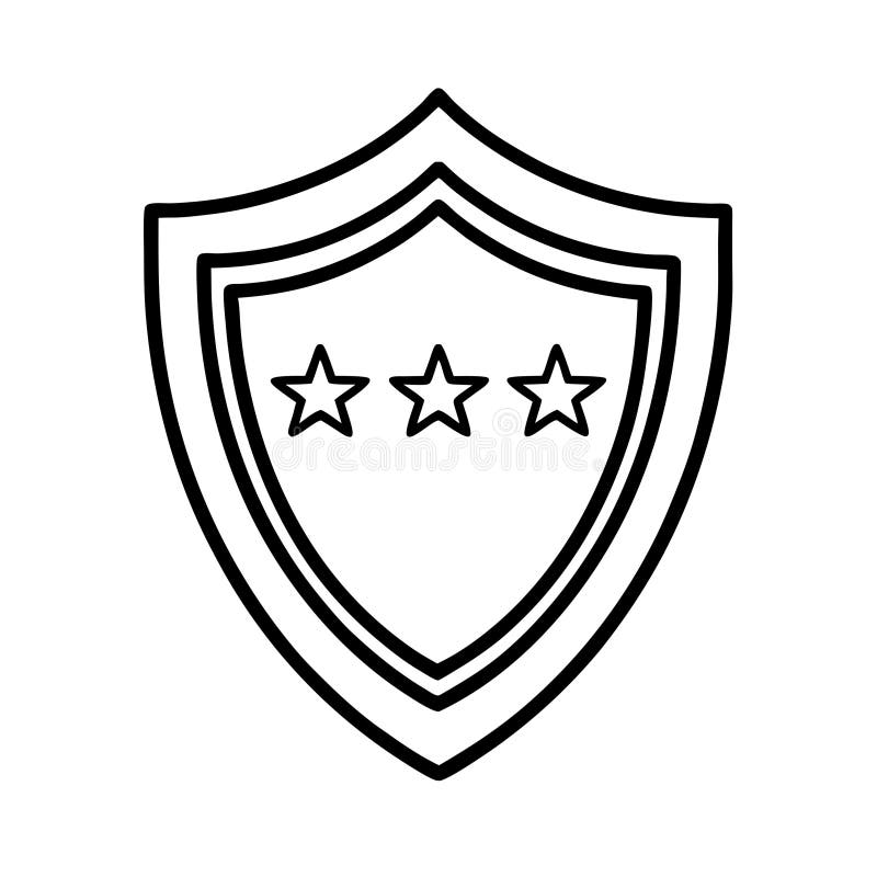 Three Star Shield for Security and Protection Designs Logo and Emblem ...