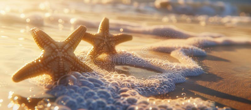 Three Starfish Sitting on a Beach Stock Image - Image of sandy, biology ...