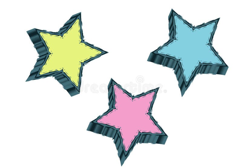 Three stars stock vector. Illustration of xmas, symbol - 8541856