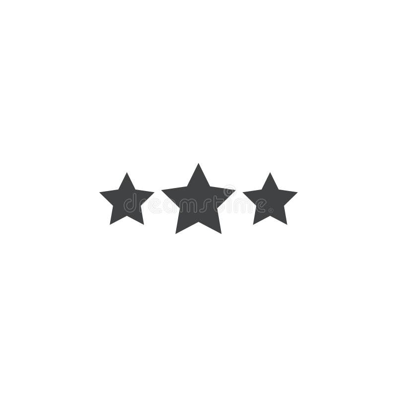 Three Stars Icon Simple Vector Symbol Stock Vector - Illustration of ...