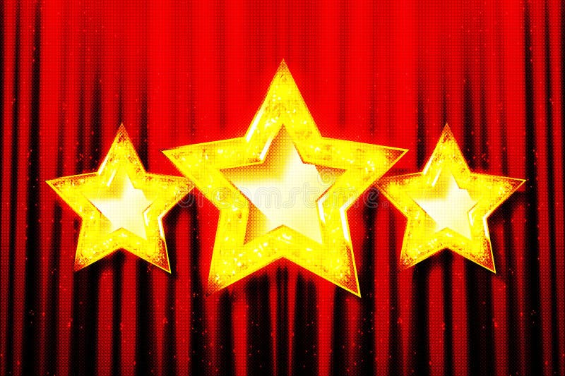 Three stars of light bulbs stock vector. Illustration of abstract ...