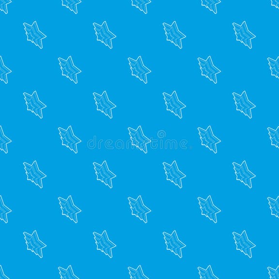 Three Stars Pattern Vector Seamless Blue Stock Vector - Illustration of ...