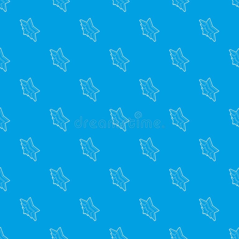 Three Stars Pattern Vector Seamless Blue Stock Vector - Illustration of ...