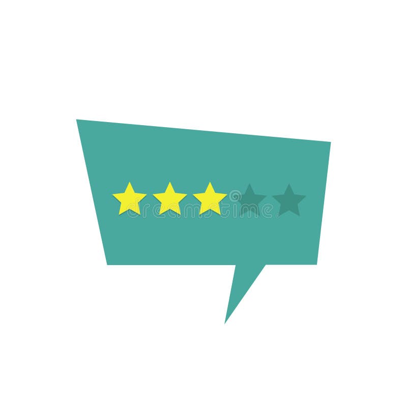 Three Stars Rate on the Rate Feedback Concept. Stock Vector Stock ...