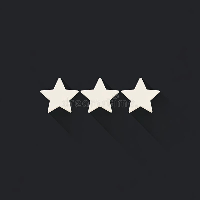 Three Stars Rating Icon stock image. Image of score - 353469175
