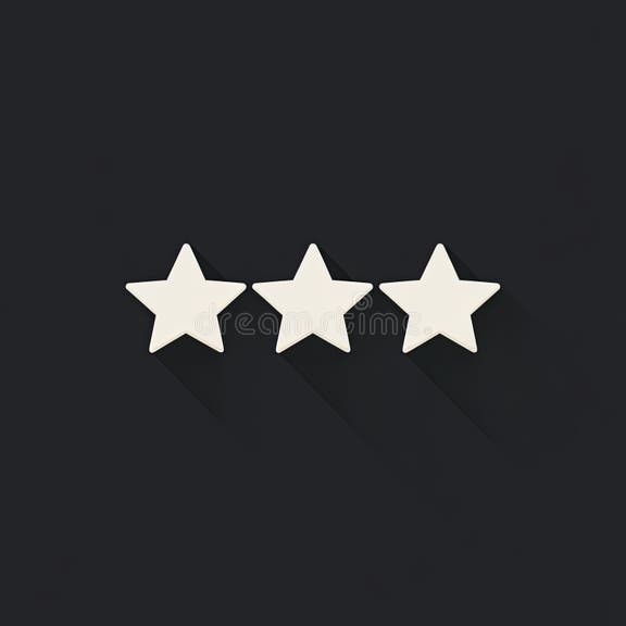 Three Stars Rating Icon stock image. Image of score - 353469175