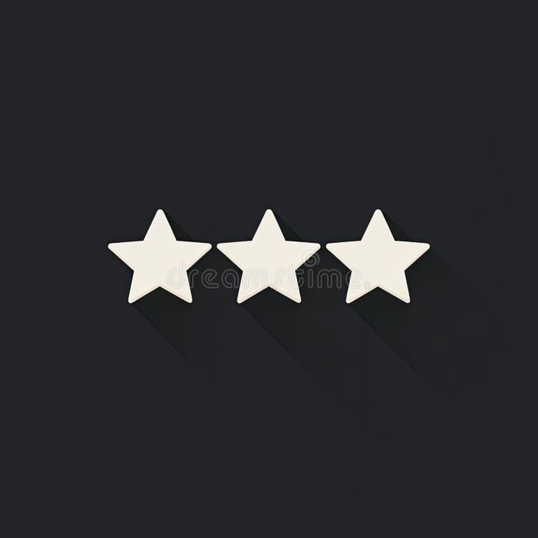 Three Stars Rating Icon stock image. Image of score - 353469175