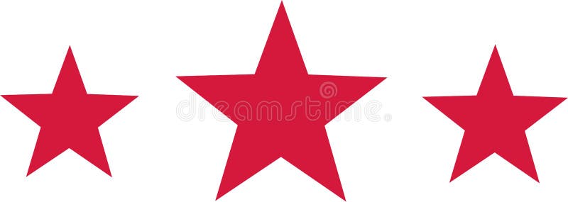 Three red stars stock illustration. Illustration of majestic - 2838184