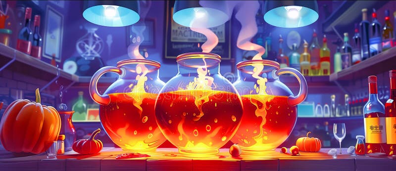 Steaming Cauldrons Stock Illustrations – 6 Steaming Cauldrons Stock ...