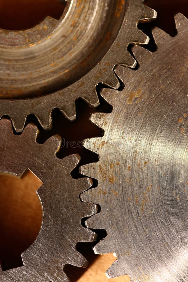 Three steel cogwheels stock image. Image of fastening - 31445807