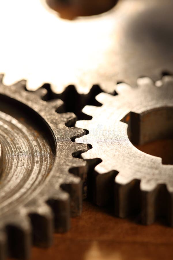 Three steel cogwheels stock image. Image of fastening - 31445827