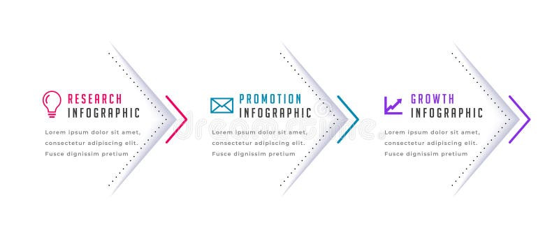 Three Step Infographic Timeline Banner for Corporate Marketing Stock ...