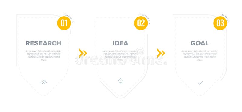 Three Step Timeline. Infographic Step by Step Stock Illustration ...