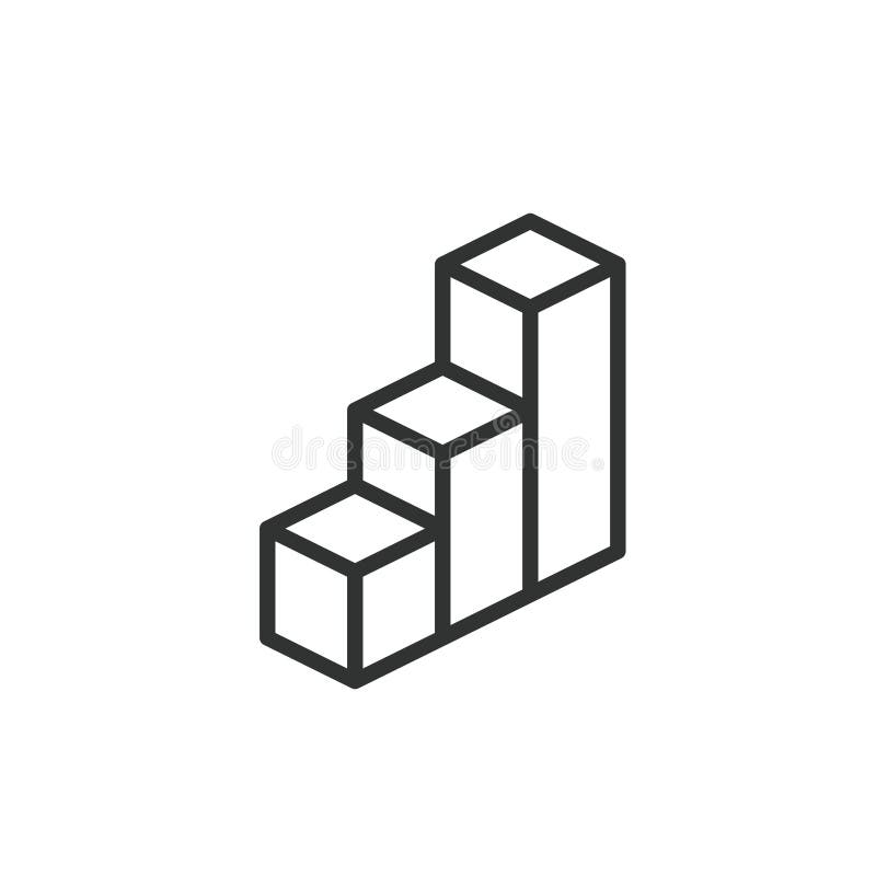 Three Steps Diagrams, Icon in Line Design. Three, Steps, Diagram ...