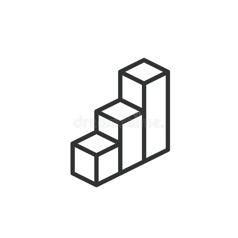 Three Steps Diagrams, Icon in Line Design. Three, Steps, Diagram ...