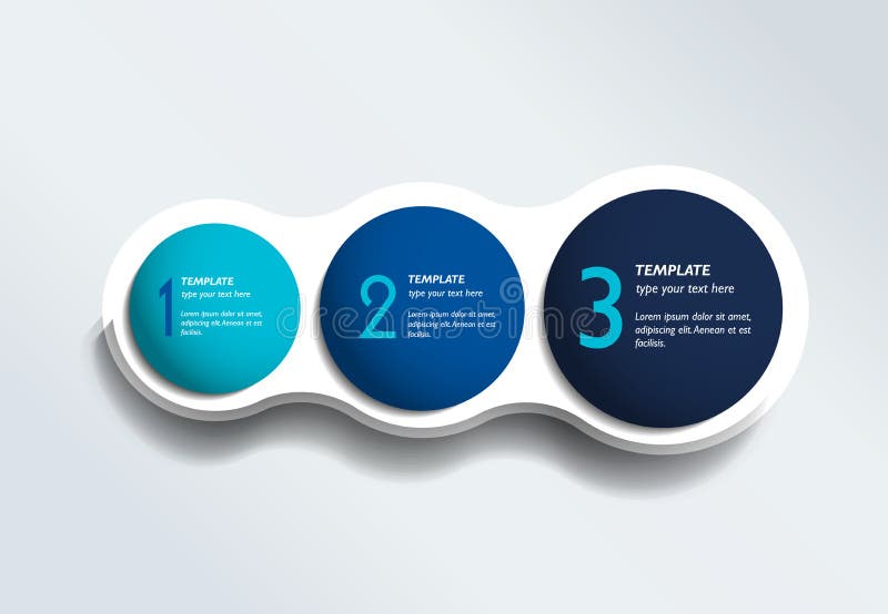 Three Steps Elements Bubble Chart, Scheme, Diagram. Stock Vector ...