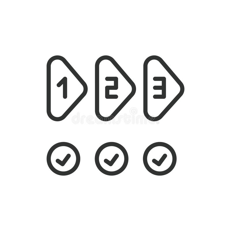 Three Steps Forward, Icon in Line Design. Three Steps Forward, Progress ...