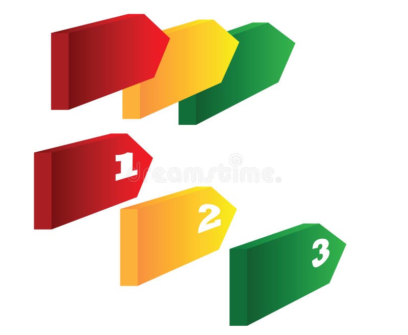 Three steps icons stock vector. Illustration of number - 25859436