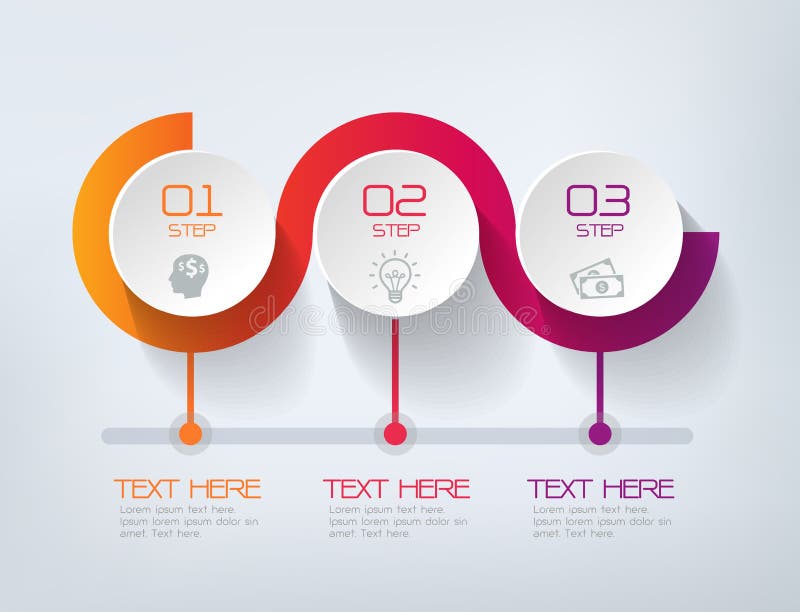 Three Steps Infographics, Business Success Stock Vector - Illustration ...
