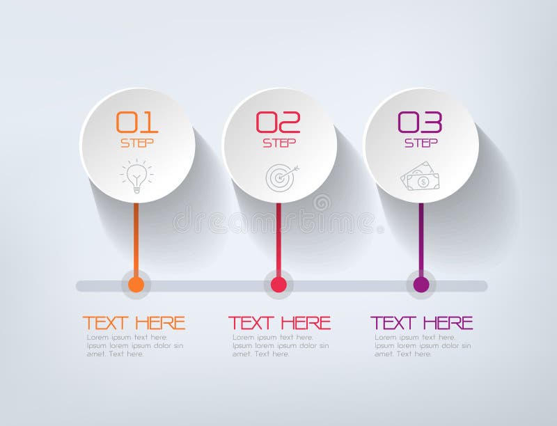 Three Steps Infographics stock vector. Illustration of option - 54109900