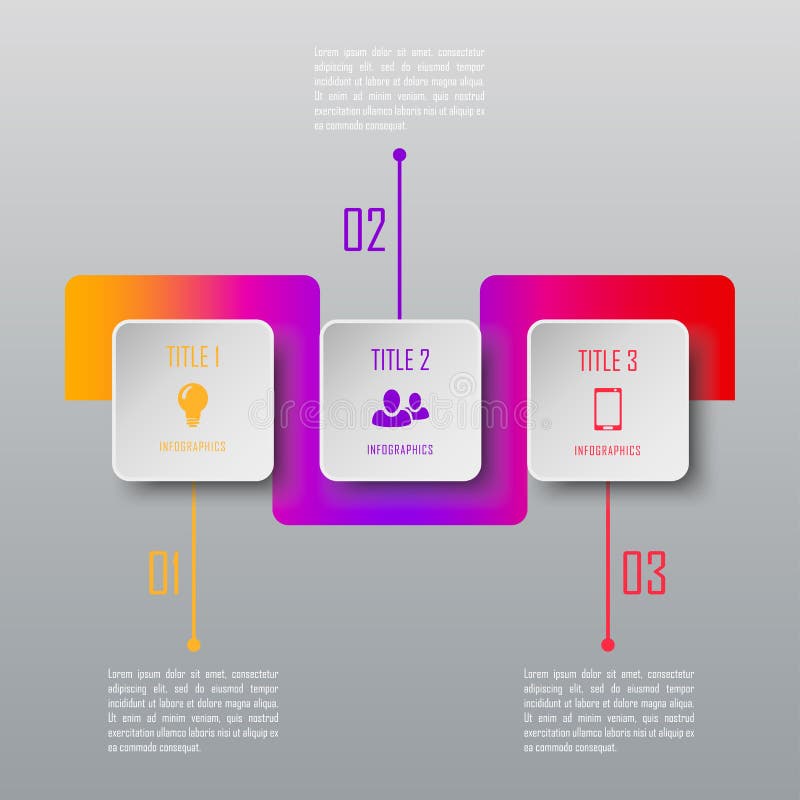 Three Steps Infographics. Infographic Template Stock Vector ...