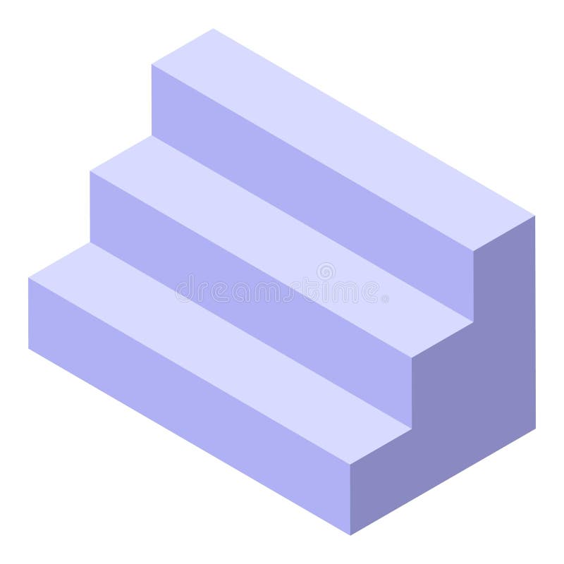 Three Steps Platform Displaying Marketing Growth with Isometric Design ...