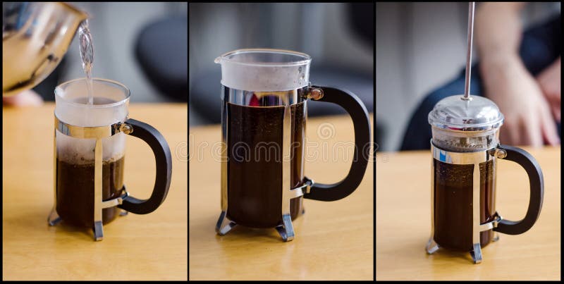 Preparing Coffee with an Infuser Stock Image - Image of fresh, grounds ...