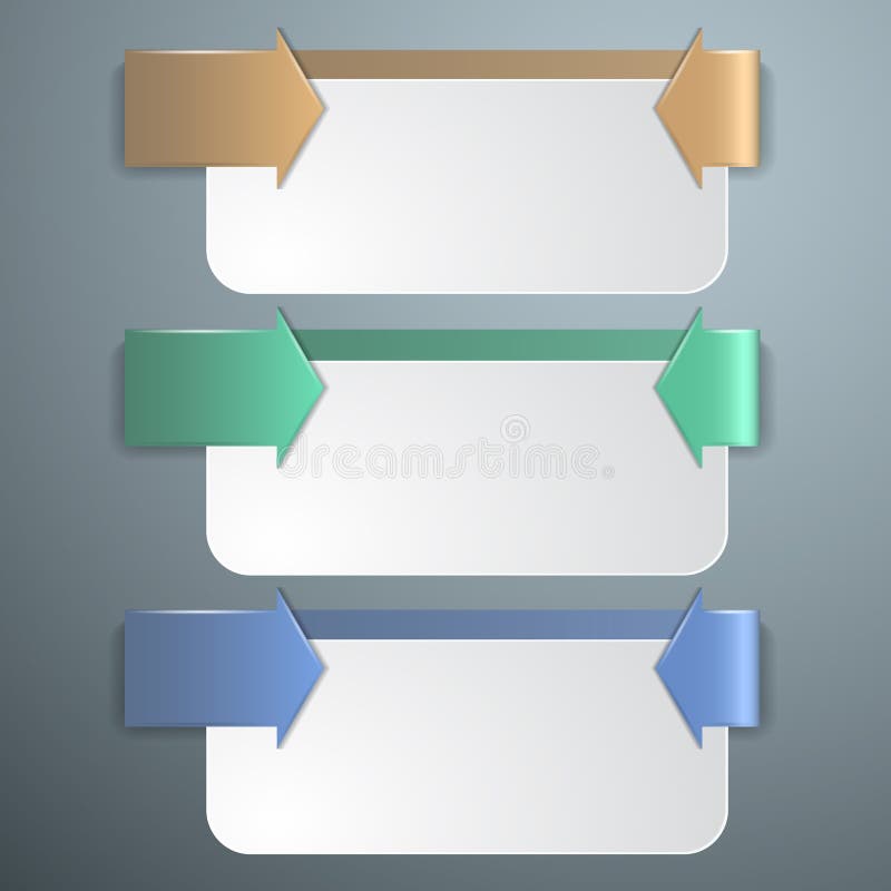 Three steps template. stock vector. Illustration of layout - 39307846