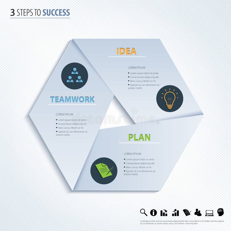Three Steps To Success. Vector Design Element Stock Vector ...